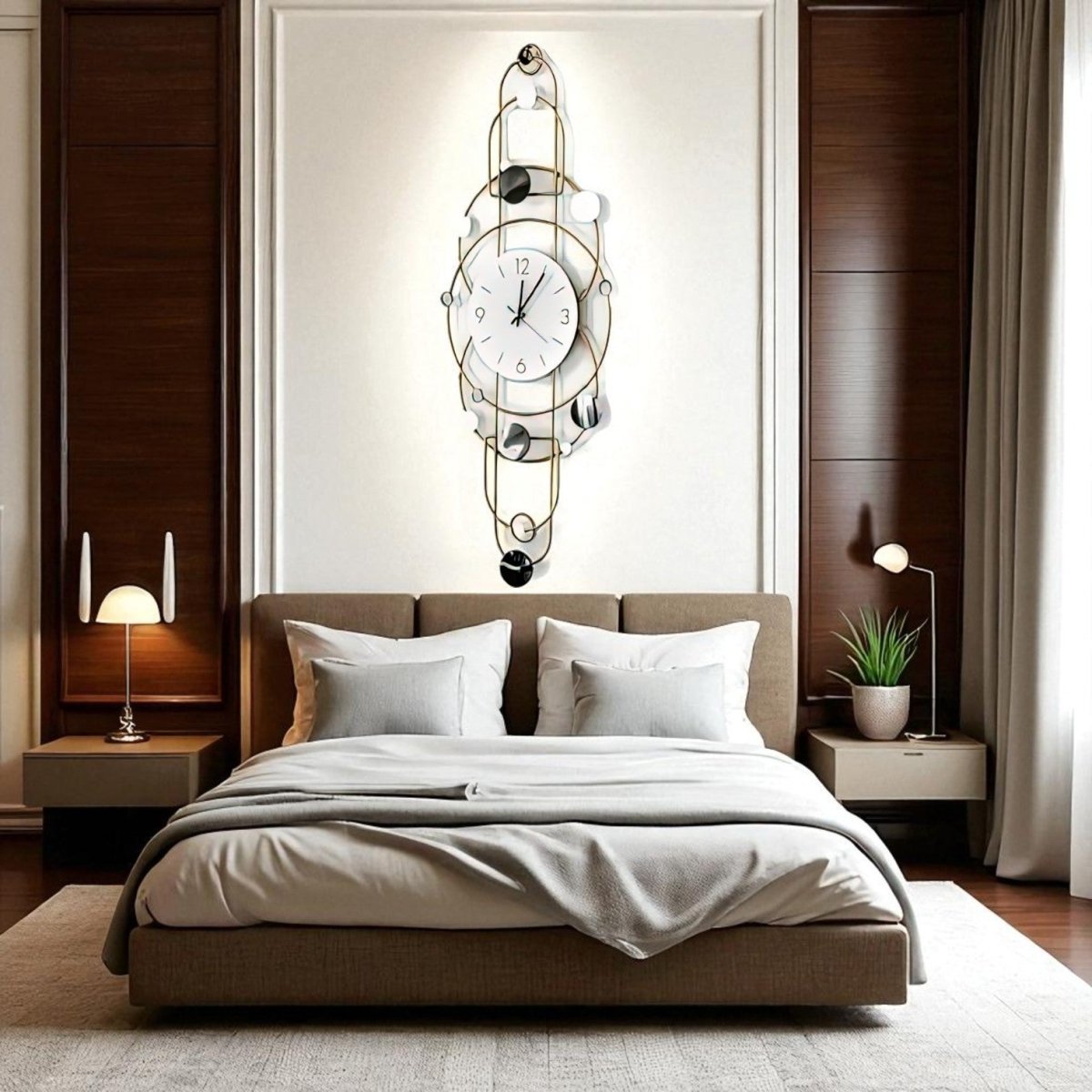 Urban Luxe Statement Clock (37 x 14 Inches) - Punam Metalcrafts