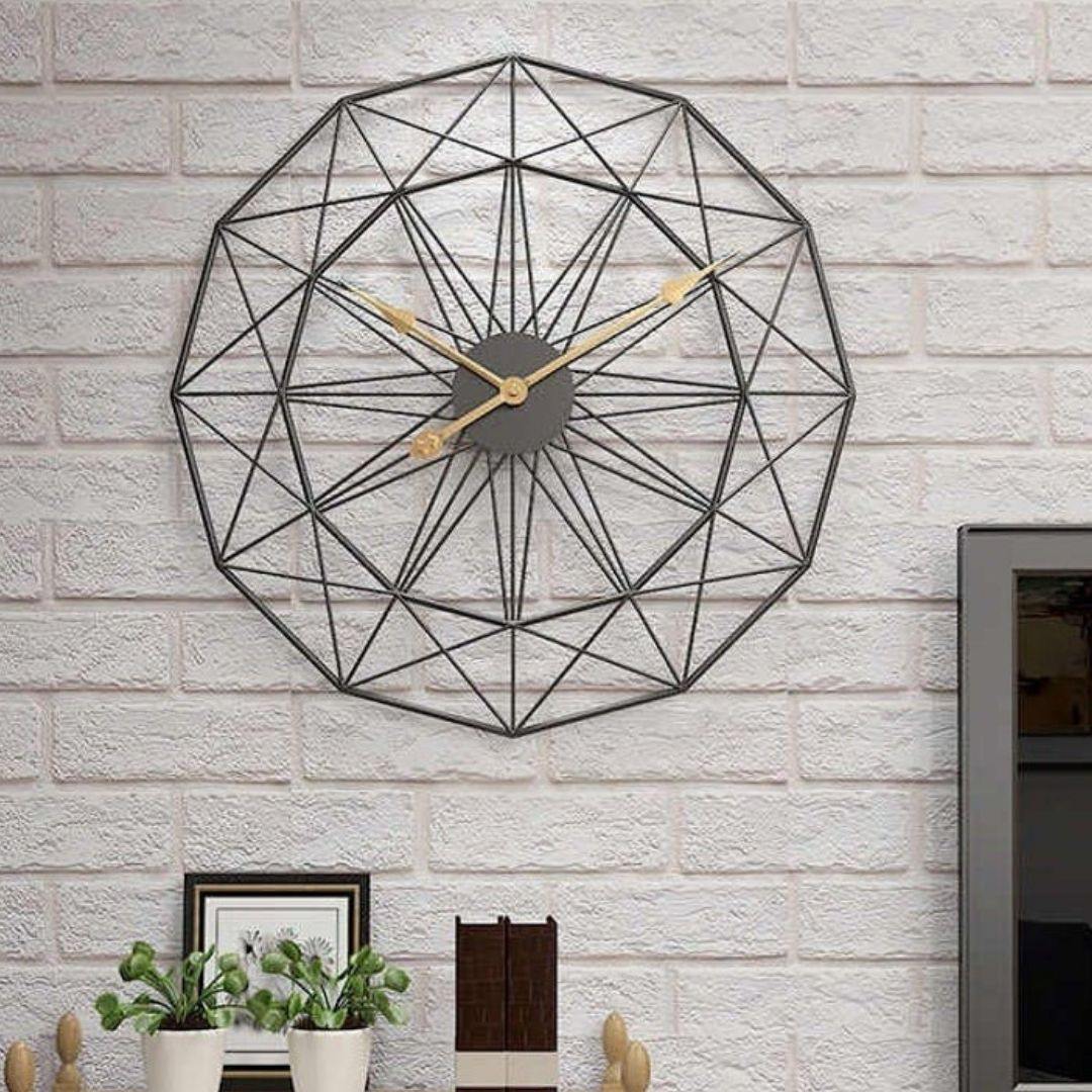 Designer Metallic Star Clock ( Dia 30 inches) - Punam Metalcrafts