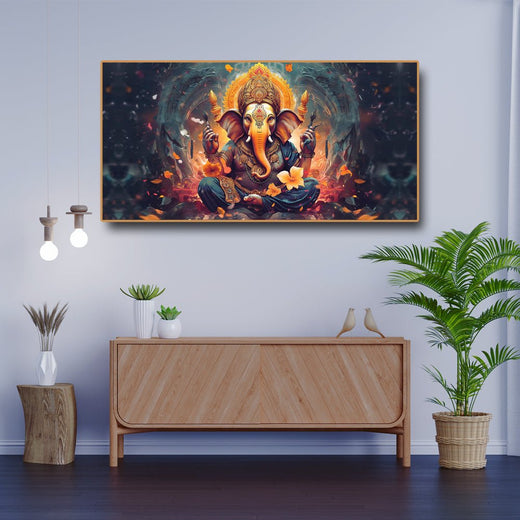 Buy Ganesh Canvas Wall Art & Canvas Paintings - Punam Metalcrafts